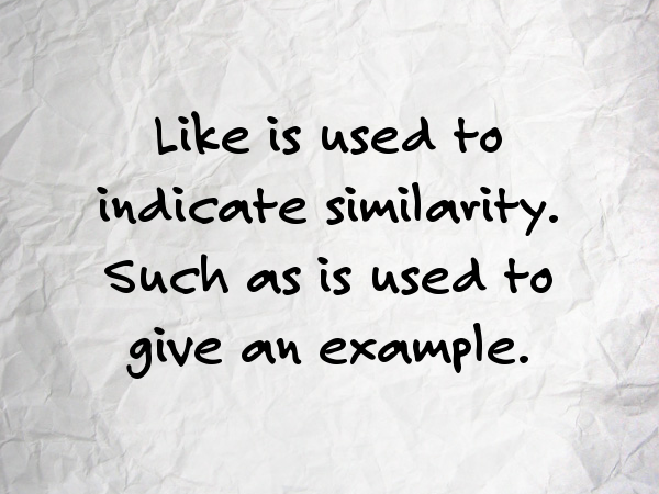 Like Versus Such As - GMAT Genius